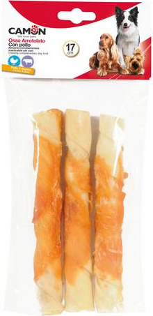 Gardumi pieagušiem suņiem - Camon jēlādas rullītis ar vistu - zooseta.lv